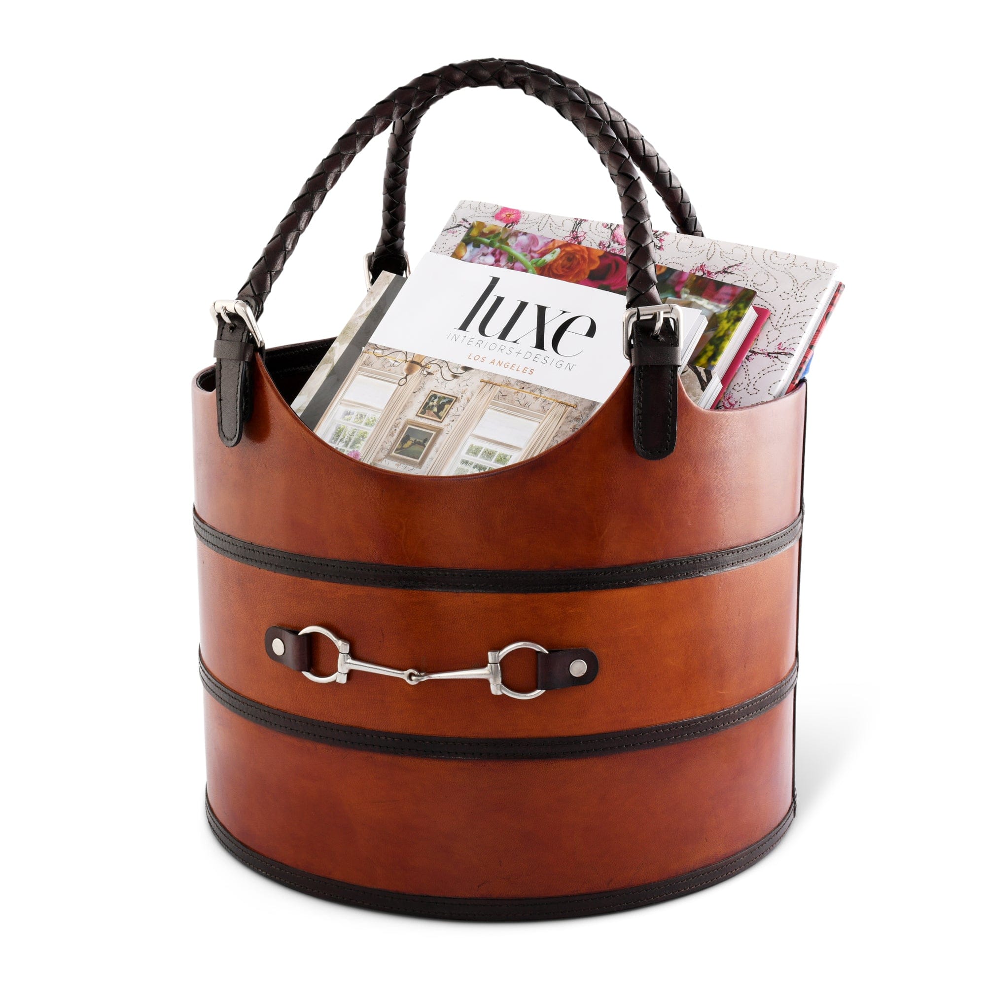 Shop for Top Quality Stylish Leather Magazine Basket for Living Room ...