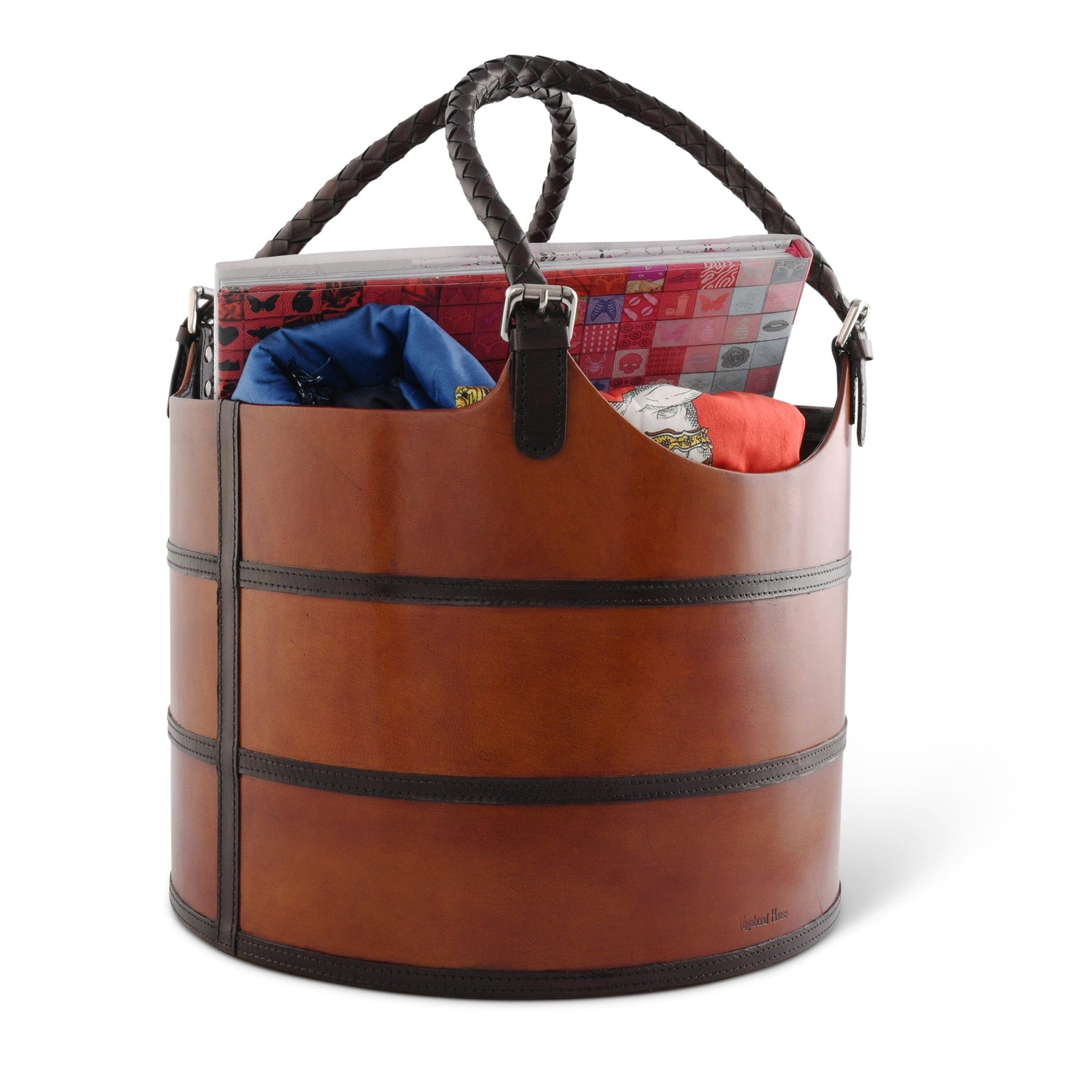 Shop for Top Quality Stylish Leather Magazine Basket for Living Room ...