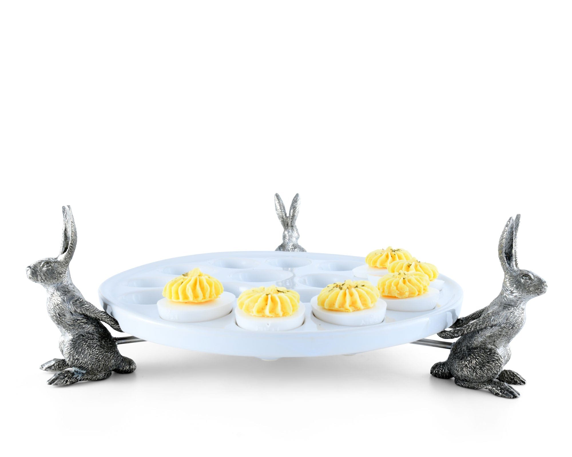 Buy Intricate Design Rabbit Deviled Egg Holder for Upscale Entertaining ...