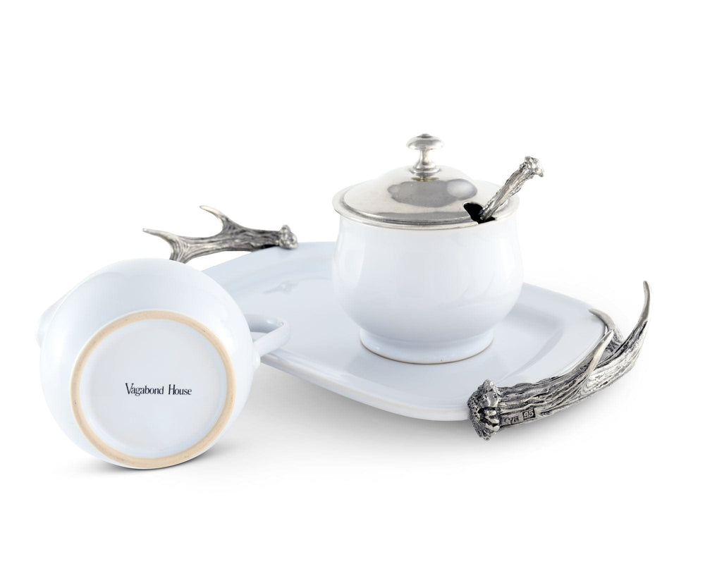 High-Quality Ceramic Antler Creamer Set for Rustic Themed Afternoon Tea ...