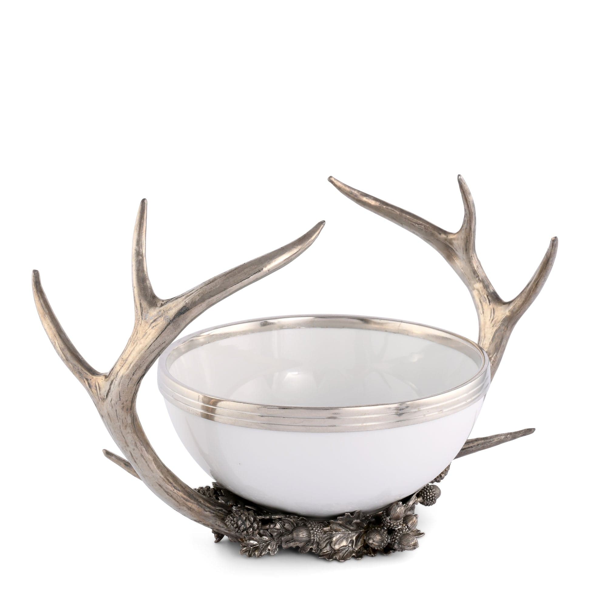 Durable Pewter Antler Design Bowl Ideal for Rustic-themed Home Dinners ...