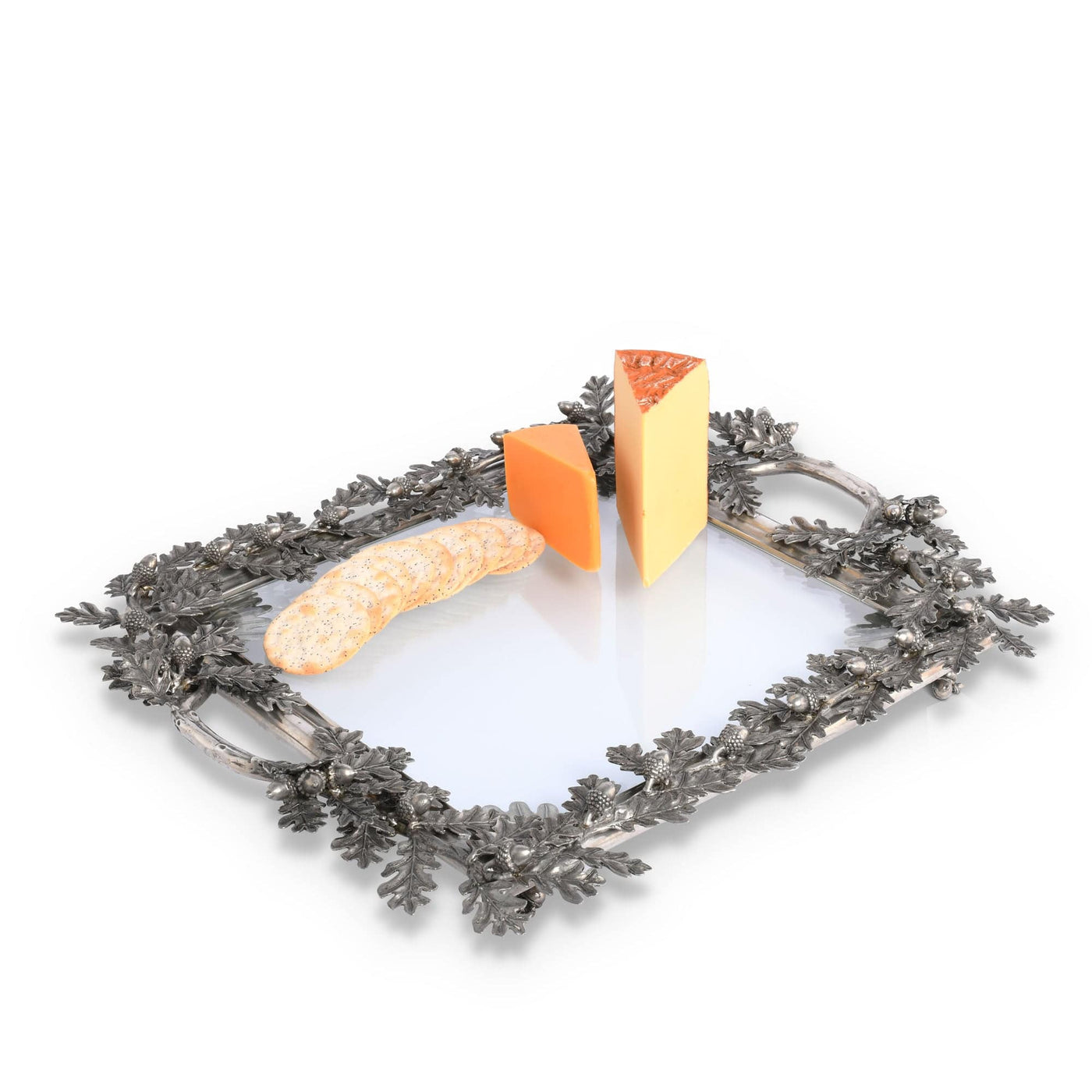 Unique Gift Idea: Luxury Acorn Oak Leaf Detailed Glass Serving Tray ...