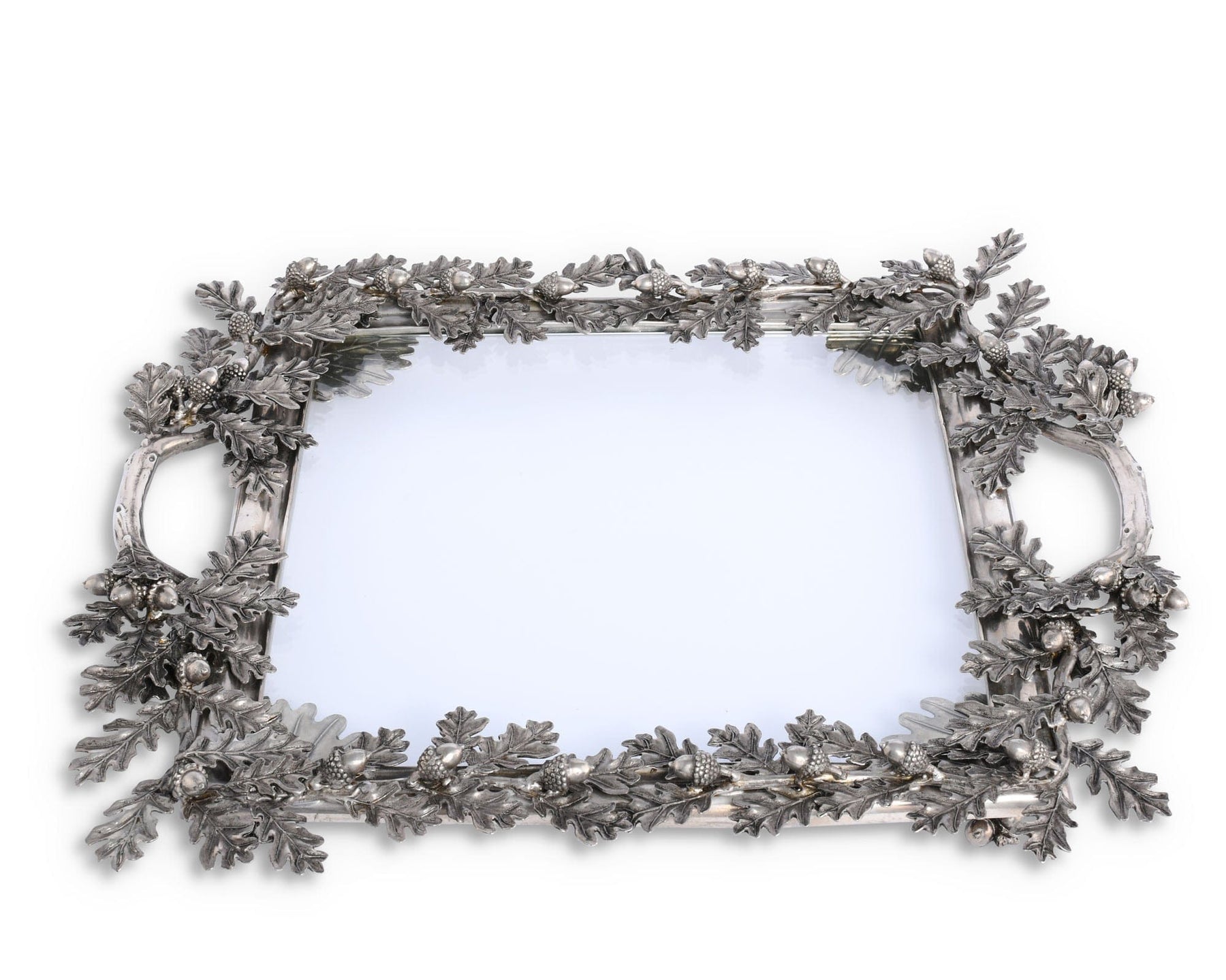 Unique Gift Idea: Luxury Acorn Oak Leaf Detailed Glass Serving Tray ...