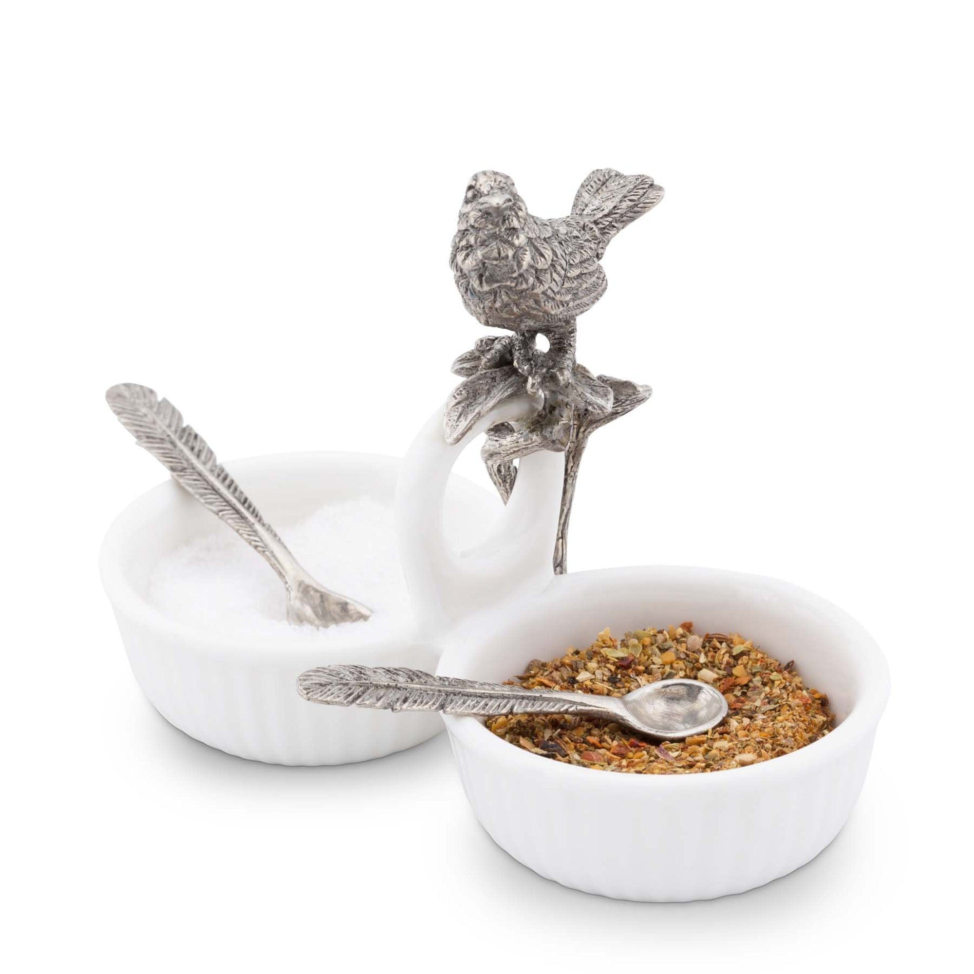 Luxury Gift for Bird Lovers: Songbird Double Salt Cellar | Song Bird ...